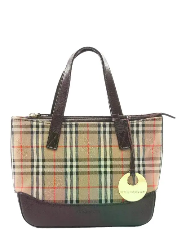 Burberry 2000-2017 Haymarket Check Canvas Handbag - Neutrals