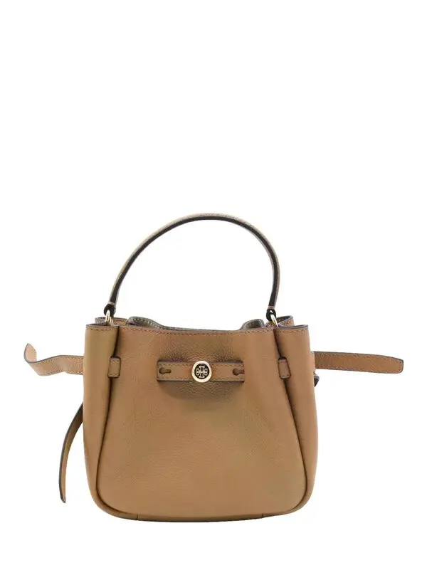 Tory Burch Pebbled Leather Tote Bag - Neutrals