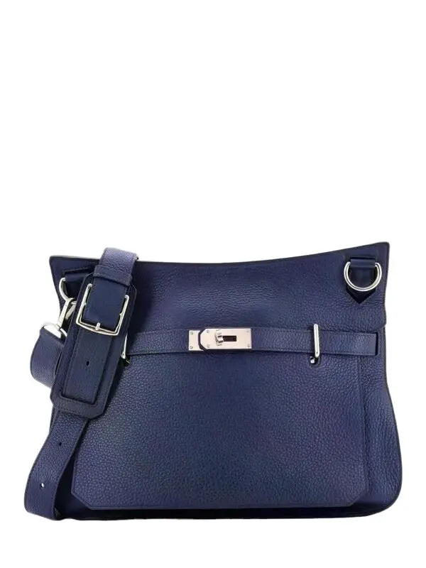 Hermès Jypsiere Bag Clemence 37 Shoulder Bag - Blue