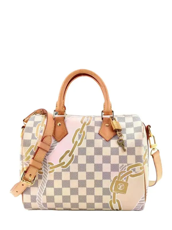 LOUIS VUITTON Speedy Bandouliere Bag Limited Edition Nautical Damier 25 Satchel - Neutrals