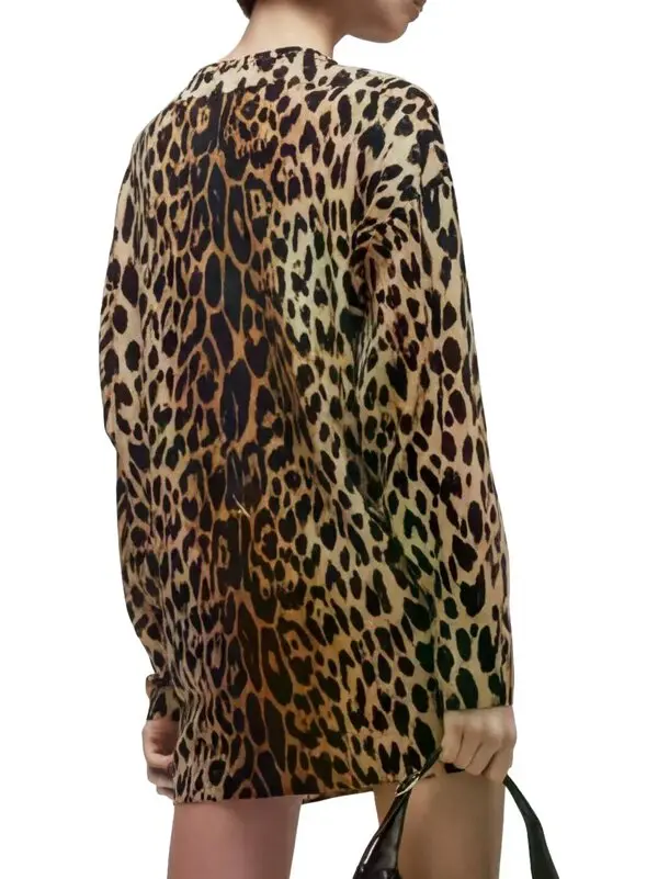 Gucci Printed Knit Cashmere Dress - Brown