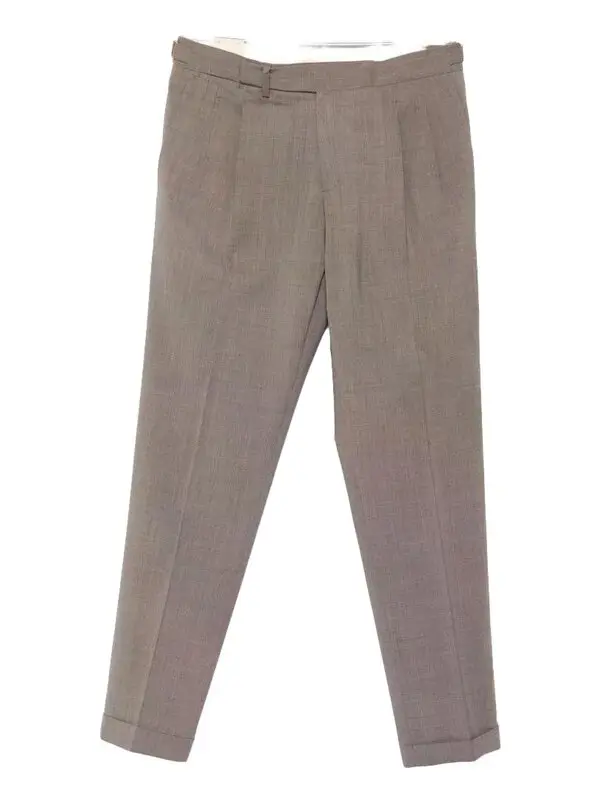 BRIGLIA 1949 Pleated Turn-up Trousers - Grey