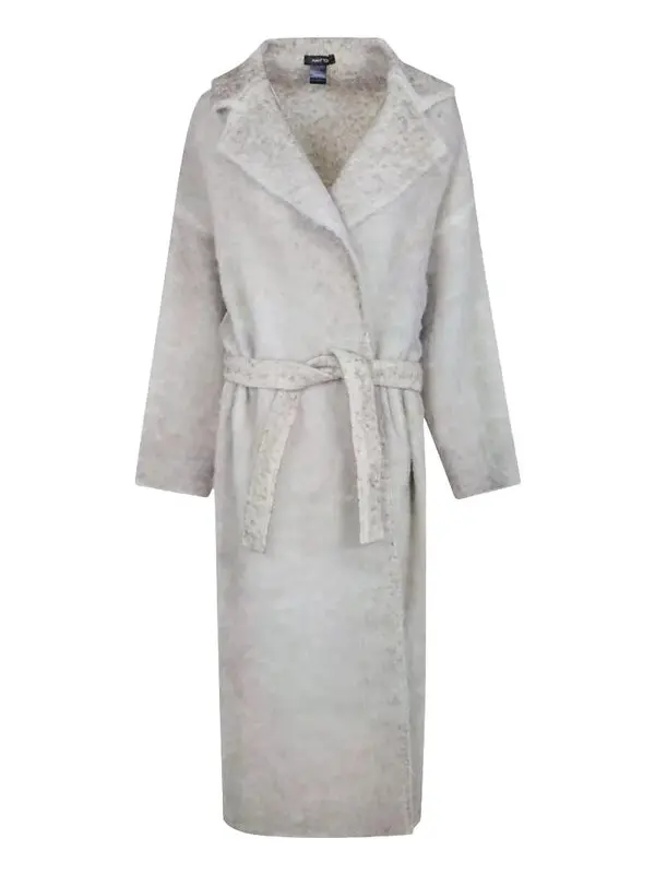 Avant Toi Oversized Belted Alpaca Coat - Grey