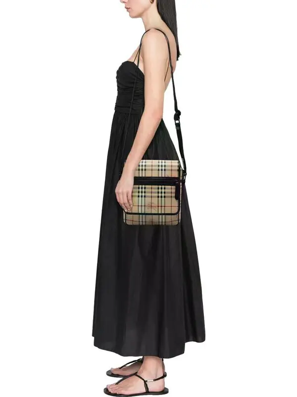 Burberry 2000-2017 Haymarket Check Coated Canvas Crossbody Bag - Neutrals