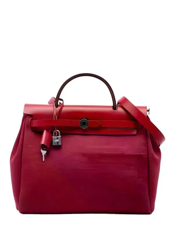 Hermès 2019-2026 Toile Verso Herbag Zip 31 Satchel - Red