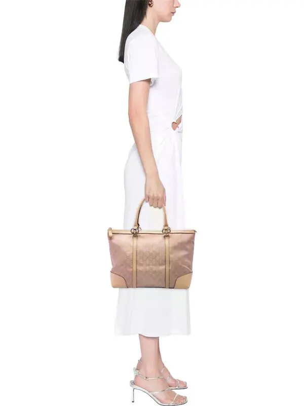 Gucci Gg Metallic Canvas Lovely Tote Bag - Pink