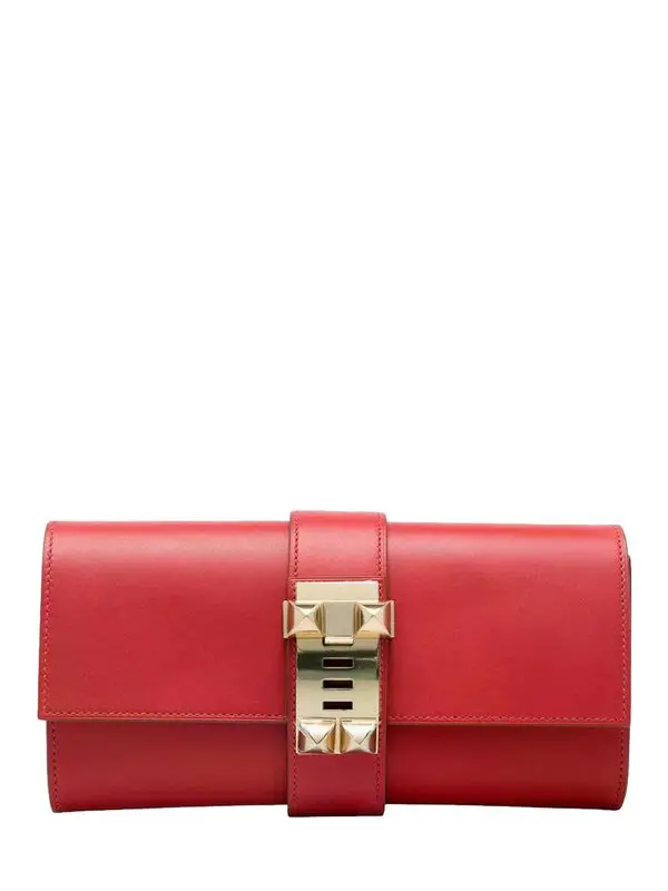 Hermès Tadelakt Medor 23 Clutch Bag - Red