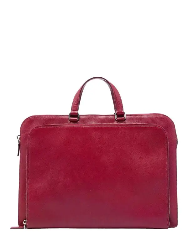 Prada 2013-2026 Saffiano Business Bag - Red