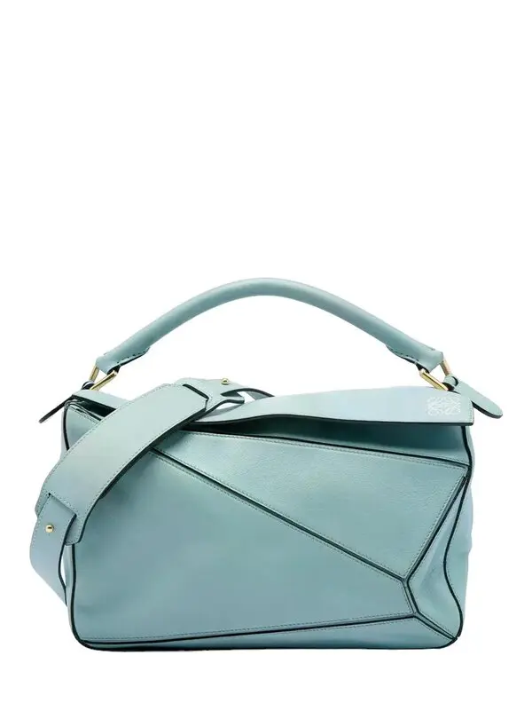 Loewe 2016 Medium Calfskin Puzzle Satchel - Blue