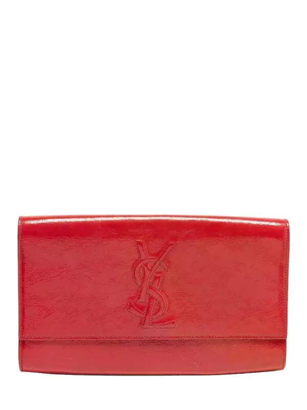 Saint Laurent Belle De Jour Flap Clutch Bag - Red