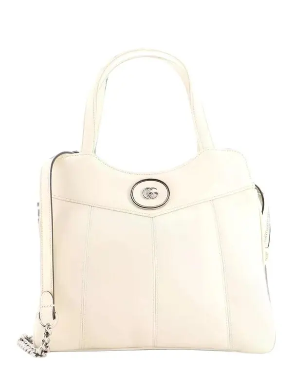 Gucci Petite Gg Quilted Leather Small Tote Bag - White