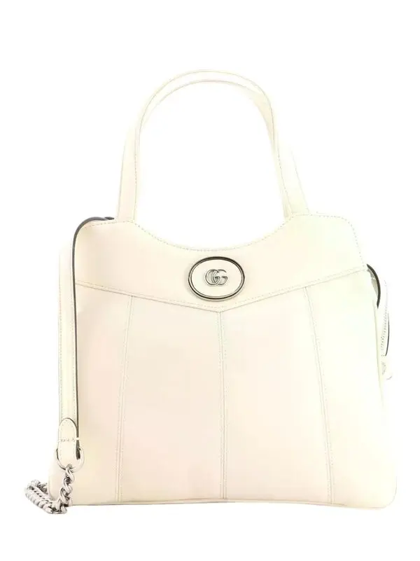 Gucci Petite Gg Quilted Leather Small Tote Bag - White