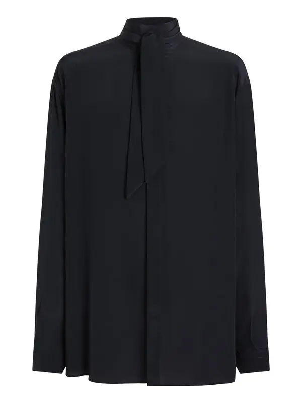 Dolce & Gabbana Crêpe De Chine Shirt Shirts - Blue