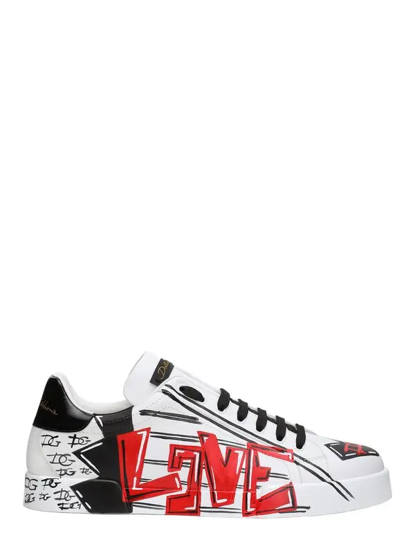 Dolce & Gabbana Portofino Limited Edition Calfskin Nappa Sneakers - Multicolor