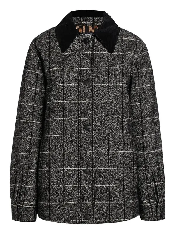 Dolce & Gabbana Wool Jacket Coats And Jackets - Multicolor