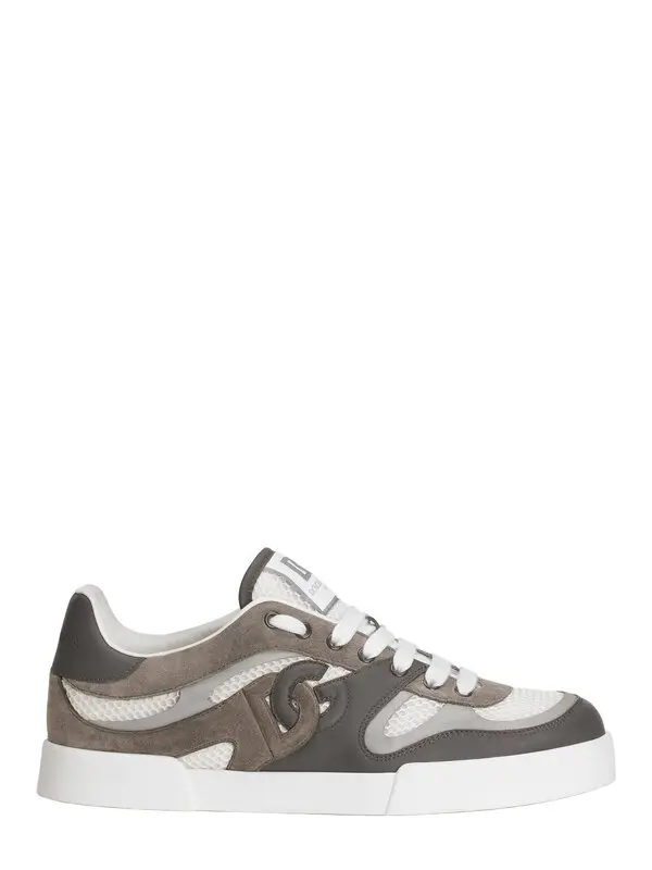 Dolce & Gabbana Calfskin And Technical Mesh Portofino Light Sneakers - Multicolor