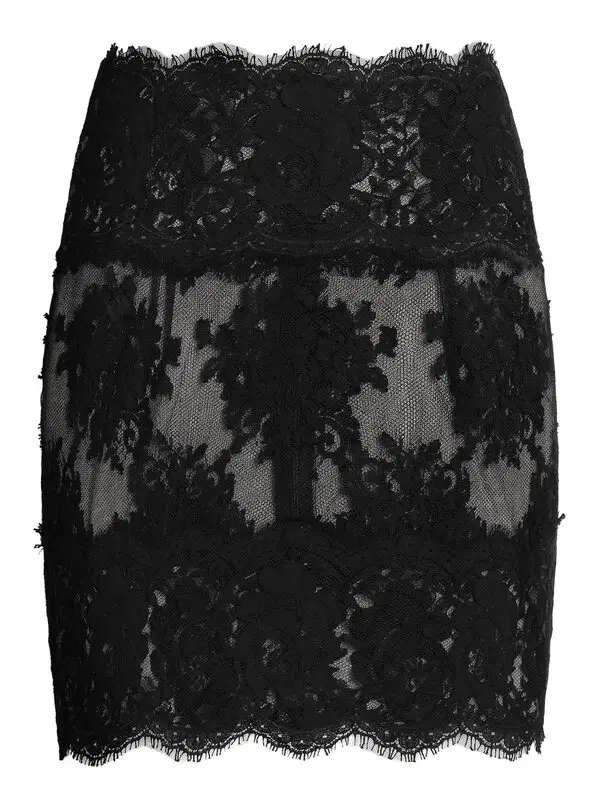 Dolce & Gabbana Lace Mini Skirt - Black
