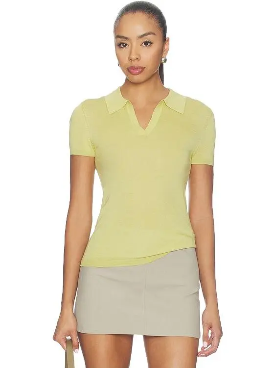 EAVES Emaw Knit Polo - Yellow
