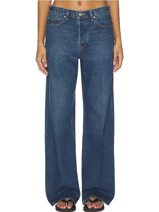 Good American Vintage Low Slung Baggy Jean - Blue