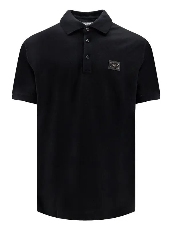 Dolce & Gabbana Cotton Polo Shirt - Black