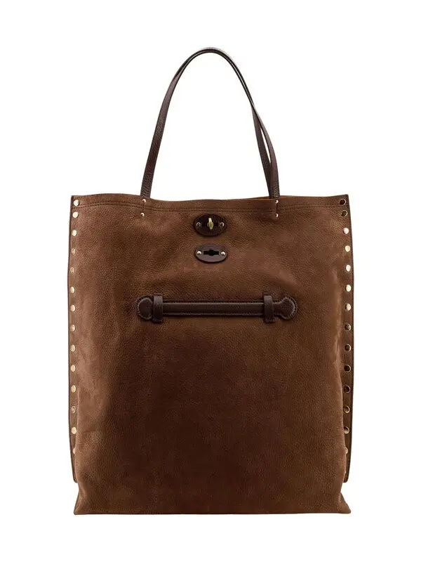 ZANELLATO A Spasso Jones Hammered Leather Shoulder Bag - Brown