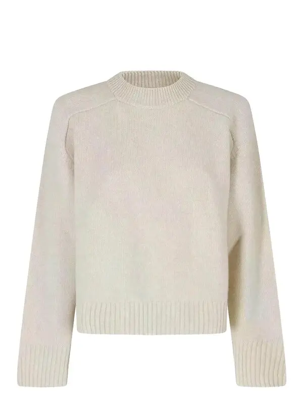 Soeur Ribbed-knit Crew-neck Sweater - Neutrals