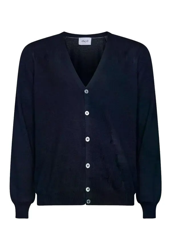 D4.0 V-neck Cardigan - Blue