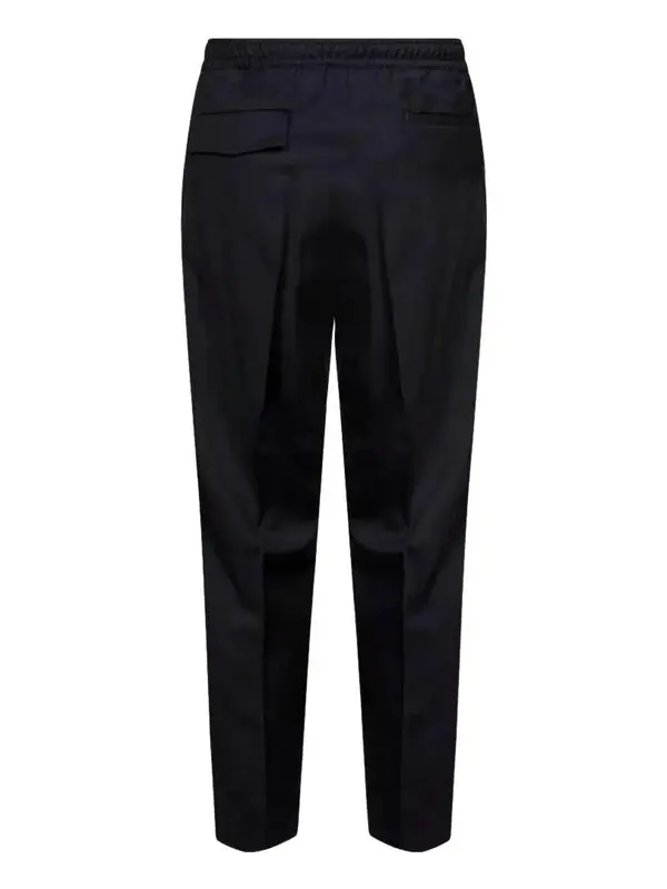 D4.0 Pleated Tapered Trousers - Blue