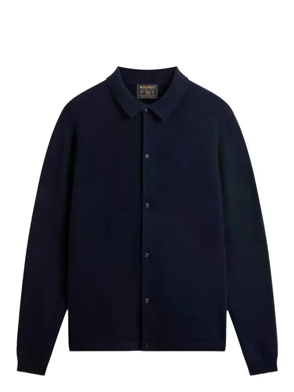 Woolrich Button-up Collared Cardigan - Blue