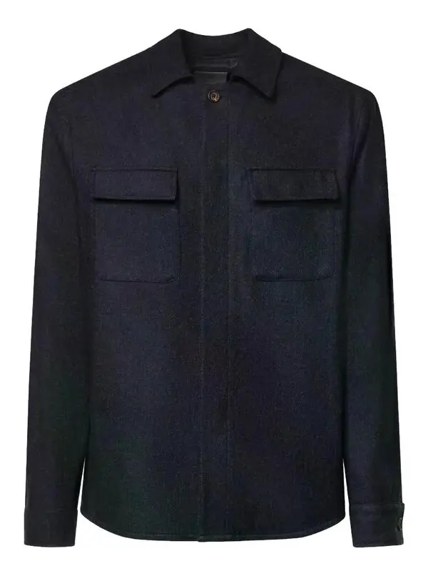 Eleventy Button-fastening Shirt Jacket - Blue