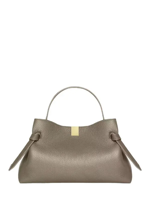 Yuzefi Gyoza Pebbled Leather Shoulder Bag - Neutrals