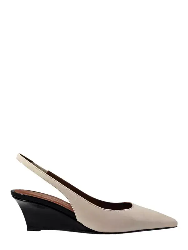 MADISON MAISON Loux Slingback Wedge Pumps - Neutrals