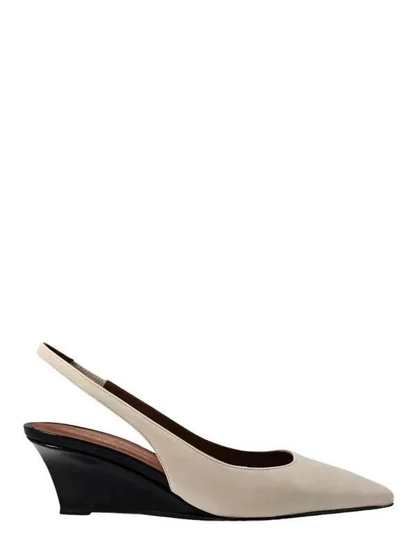 MADISON MAISON Loux Slingback Wedge Pumps - Neutrals
