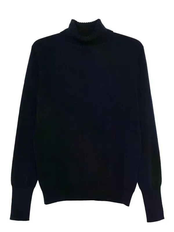 BALLANTYNE T Neck Sweater - Blue