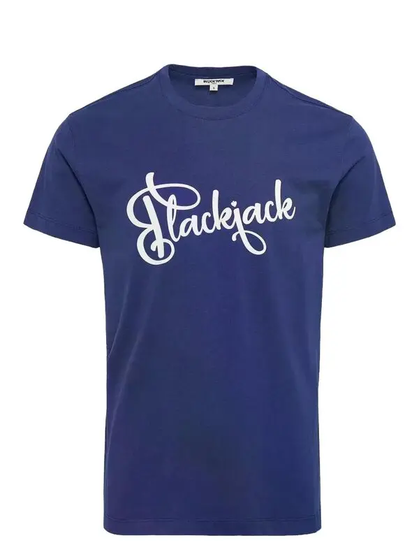 BLACKJACK Logo-print T-shirt - Blue