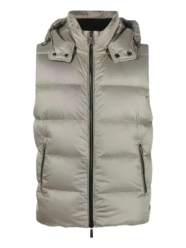 MOORER High-neck Padded Gilet - Grey