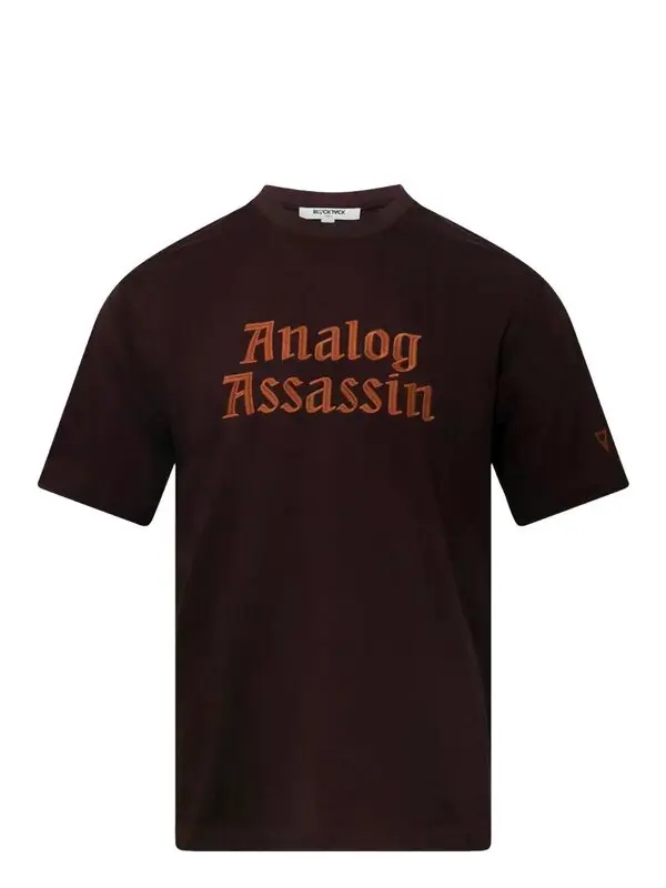 BLACKJACK Embroidered Logo-patch T-shirt - Brown