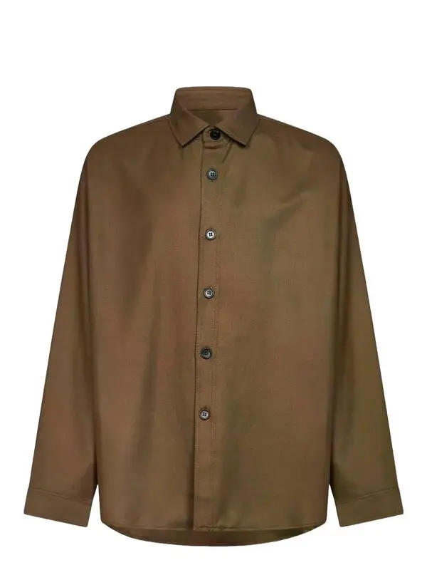 ROSE BURRITO Button-fastening Long-sleeve Shirt - Brown