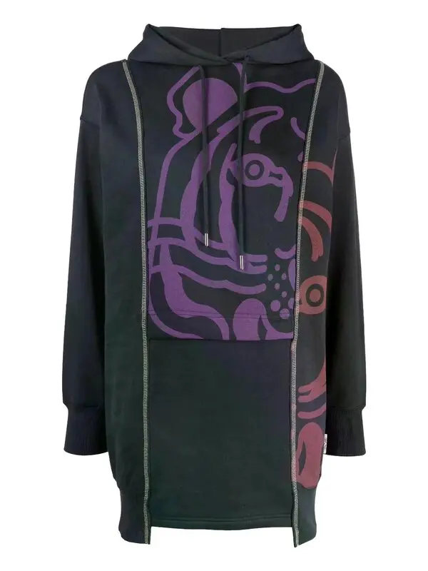 Kenzo Graphic-print Pullover Hoodie - Blue