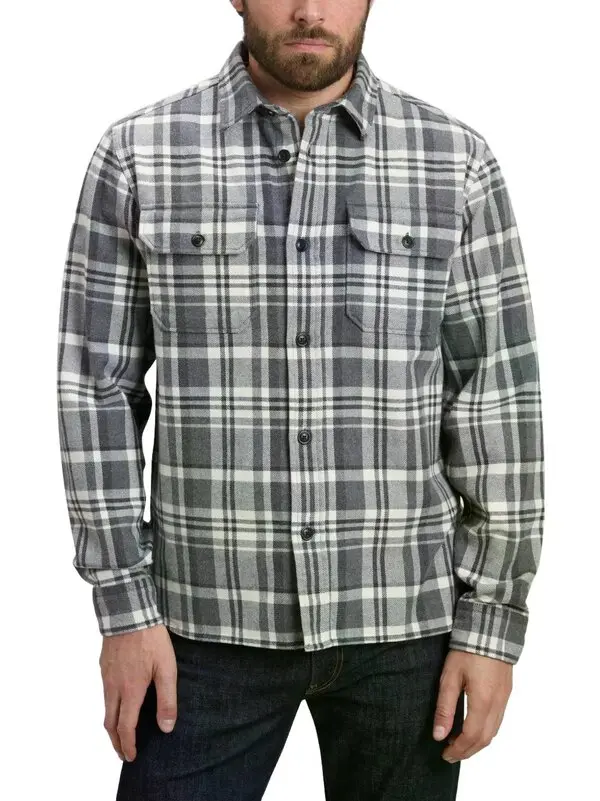 Woolrich Check-pattern Flap-pocket Shirt - Grey