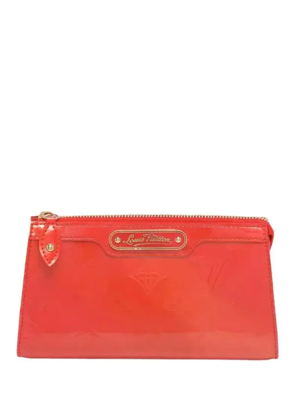 LOUIS VUITTON Sunset Monogram Vernis Trousse Cosmetic Pouch - Red