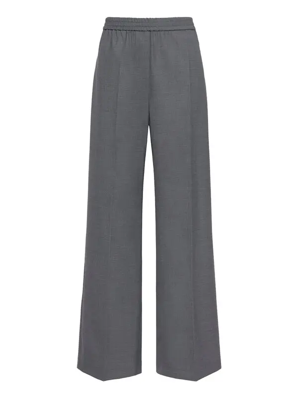 Max Mara Virgin Wool-blend Trousers - Grey