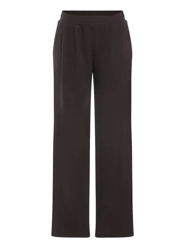 Hanro Cotton Natural Living Wide Leg Trousers - Brown