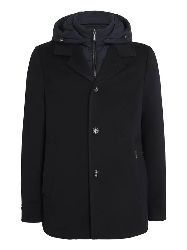 MOORER Hybrid Tailored Coat - Navy