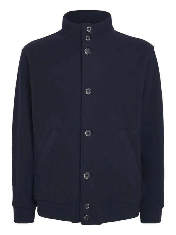 Barena Venezia Wool-blend Windbreaker Jacket - Navy