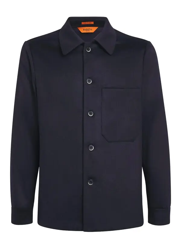 Barena Venezia Brushed Cashmere Overshirt - Navy