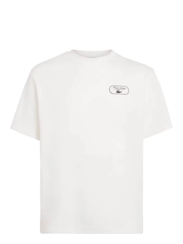 Lacoste Ultra Dry Tennis Heritage Graphic T-shirt - White