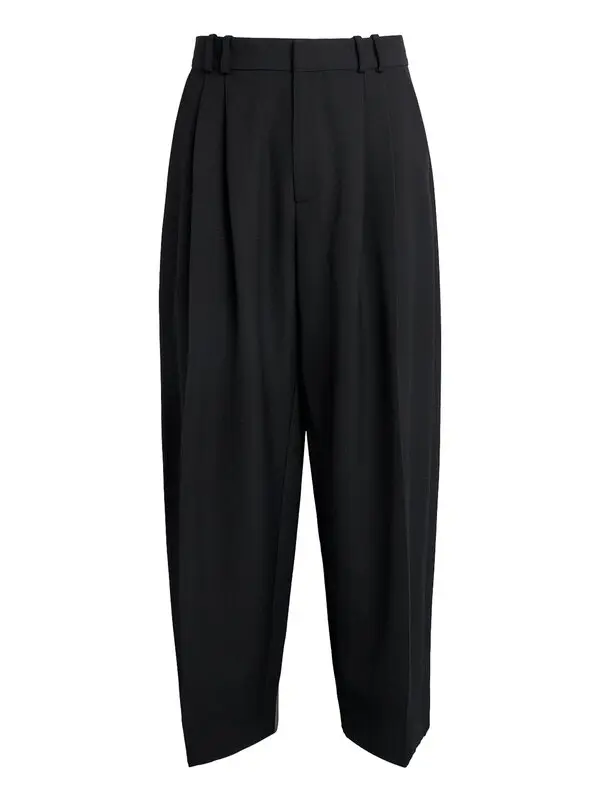 Studio Nicholson Double Pleated Barrel-leg Trousers - Black