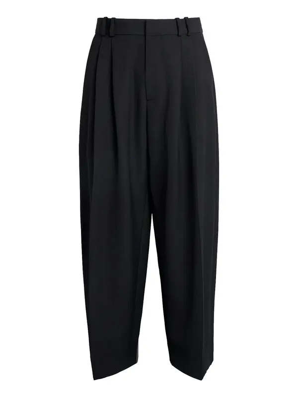 Studio Nicholson Double Pleated Barrel-leg Trousers - Black