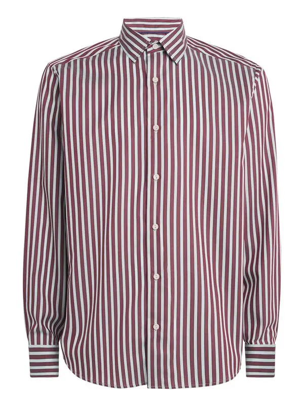 Eton Organic Cotton Bengal Stripe Shirt - Red